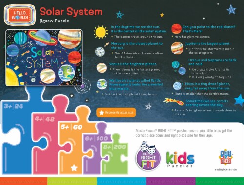 Masterpieces Hello, World! - Solar System 60 Piece Jigsaw Puzzle, 1 ... Masterpieces Hello, World! - Solar System 60 Piece Jigsaw Puzzle, 1 ...