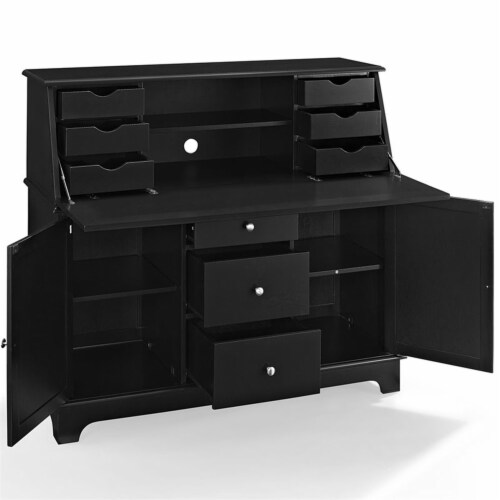 Sullivan Wood Secretary Desk in Black Crosley 1 Harris Teeter