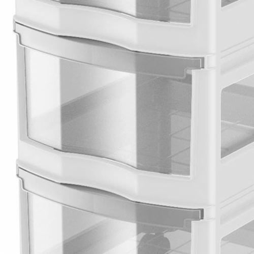 Life Story Classic White 3 Shelf Storage Container Organizer Plastic