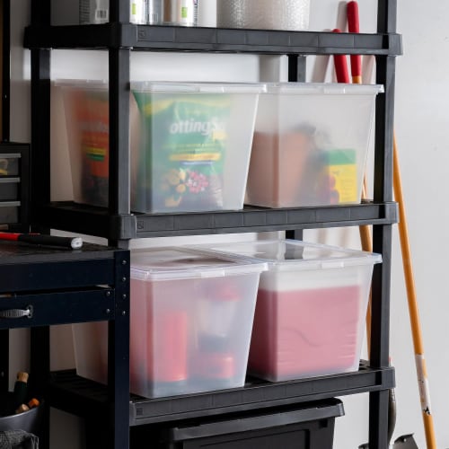 IRIS USA 36 Quart Plastic Storage Bin Tote Organizing Container, Clear ... IRIS USA 36 Quart Plastic Storage Bin Tote Organizing Container, Clear ...
