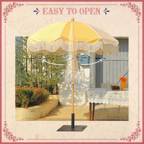 Patio umbrella with fringe store