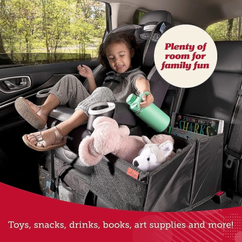 Lusso Gear Large Car Seat Organizer Bucket for Extra Storage Black Large Foods Co