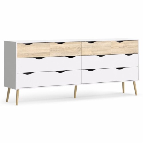 Tvilum white 8 drawer dresser store