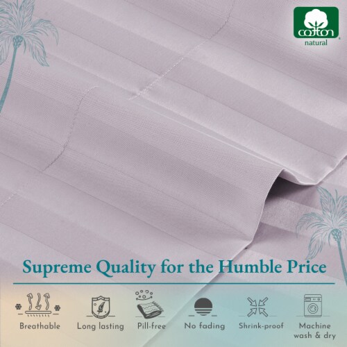 California Design Den Striped Sheet Set 500 Thread Count 100 Cotton