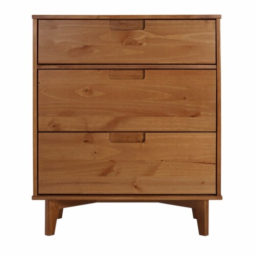 3 Drawer Mid Century Modern Wood Dresser Caramel 1 Pick n Save