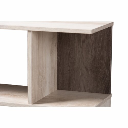 Baxton studio teagan modern and contemporary oak finished display bookcase store