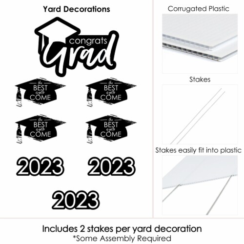 Big Dot Of Happiness Black And White Grad Best Is Yet To Come Lawn