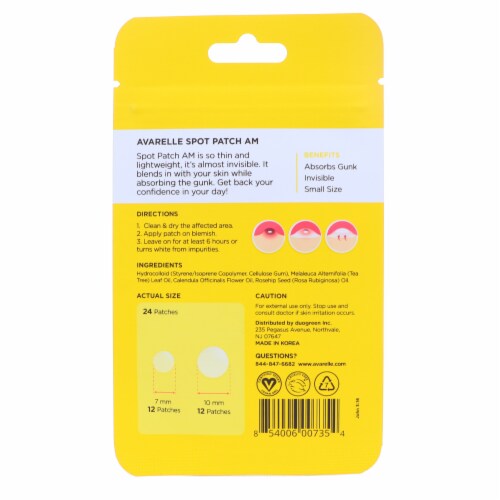 Avarelle Acne Spot Pimple Patch AM 24 Round Patches, 24 Ct - Kroger Avarelle Acne Spot Pimple Patch AM 24 Round Patches, 24 Ct - Kroger