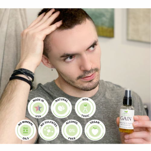 Clearly Gain Natural Hair Growth Oil And Hair Loss Treatment For Men