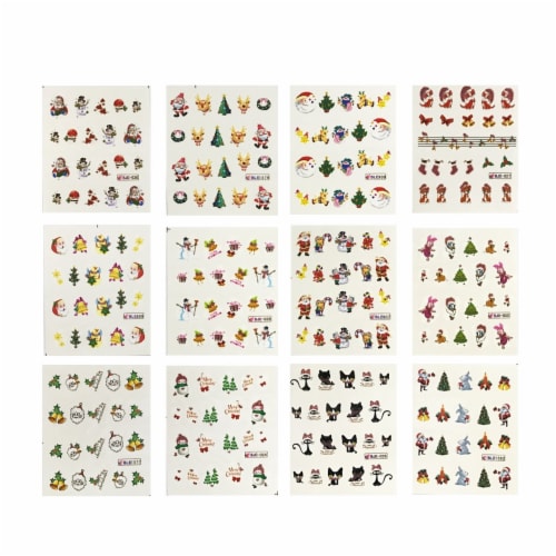 Wrapables Christmas Water Slide Nail Art Decals Water Transfer Nail