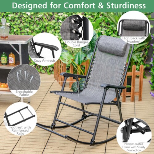 Outdoor collapsible rocking chair store