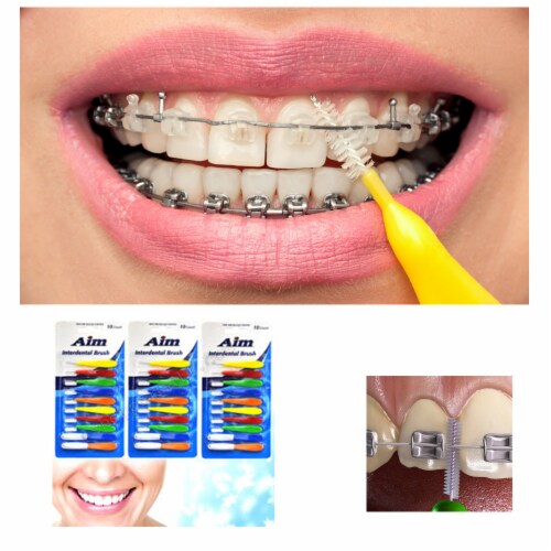 40pc Interdental Brushes Dental Brush Floss Braces Bridges Tight Teeth Mouthwash 1 Smiths