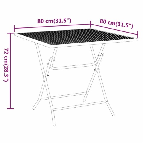 vidaXL Patio Table 31.5 x31.5 x28.3 Expanded Metal Mesh Anthracite 31.5 x31.5 x28.3 1 Fred Meyer