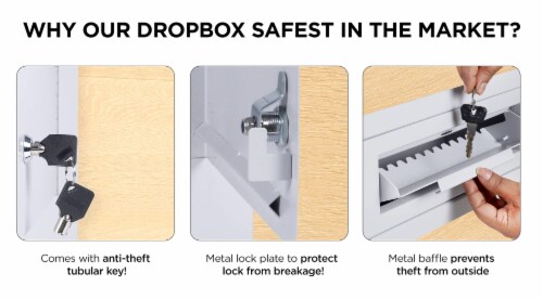 flybold Through-Door Locking Key Drop Box w/ Tubular Lock Keys & Baffle ... flybold Through-Door Locking Key Drop Box w/ Tubular Lock Keys & Baffle ...