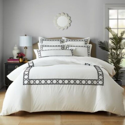 Wamsutta Atlantis 3 Piece Full Queen Comforter Set In Black Full Harris Teeter