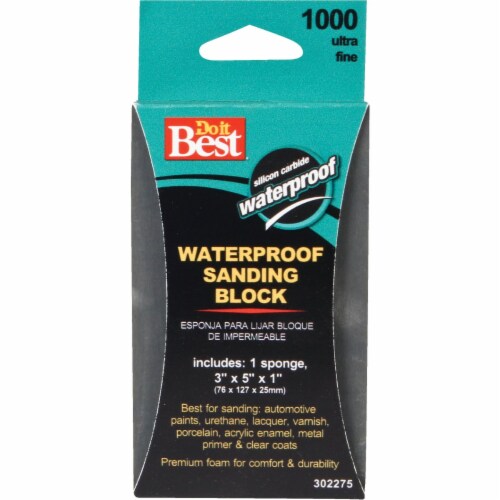 Do it Best Waterproof 3 In. x 5 In. x 1 In. 1000 Grit Ultra Fine Sanding Sponge 1 Smith s Food and Drug