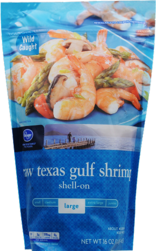 Kroger® Raw Shell On Large Texas Gulf Shrimp 1 Lb Kroger