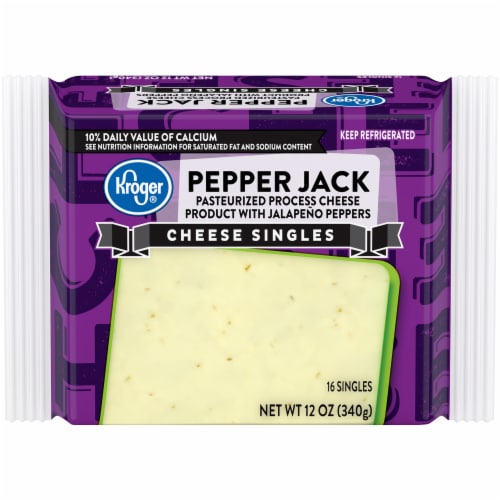 Kroger® Pepper Jack Cheese Singles, 16 ct / 12 oz - Kroger Kroger® Pepper Jack Cheese Singles, 16 ct / 12 oz - Kroger