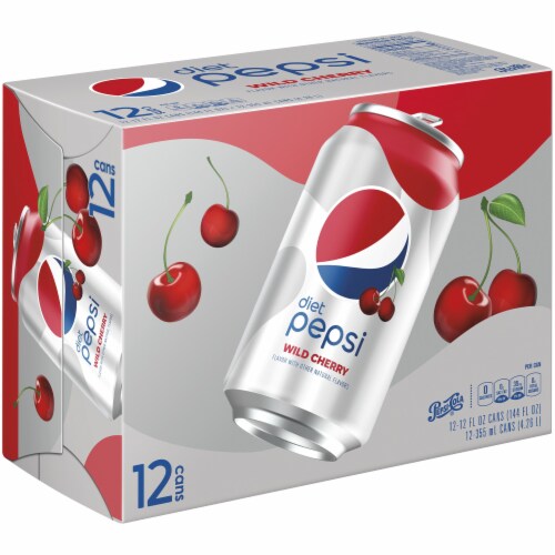 Diet Pepsi Cola Wild Cherry Soda 12 Pack 12 Cans 12 Fl Oz Fred Meyer