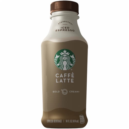 Starbucks Caffe Latte Iced Coffee Espresso Beverage, 14 fl oz - QFC Starbucks Caffe Latte Iced Coffee Espresso Beverage, 14 fl oz - QFC