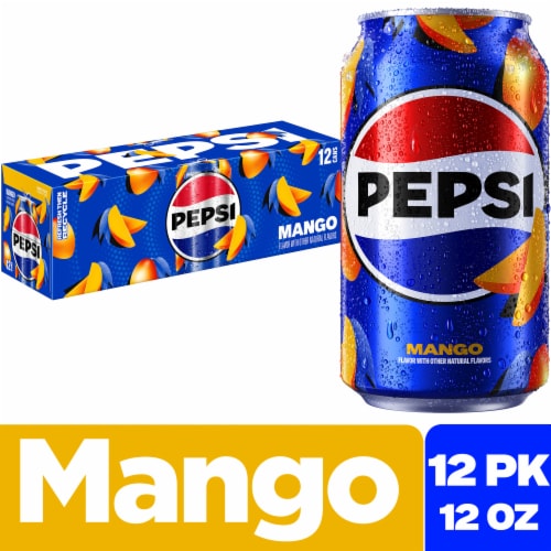 Pepsi Cola® Splash Of Mango Soda Cans 12 Pk 12 Fl Oz Smiths Food