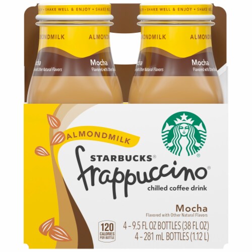 Starbucks Frappuccino Mocha Almond Milk Iced Coffee Drink, 4 bottles ... Starbucks Frappuccino Mocha Almond Milk Iced Coffee Drink, 4 bottles ...