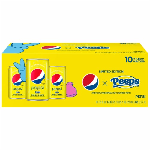 Pepsi Peeps® Artificial Marshmallow Flavored Soda, 10 cans / 7.5 fl oz ... Pepsi Peeps® Artificial Marshmallow Flavored Soda, 10 cans / 7.5 fl oz ...