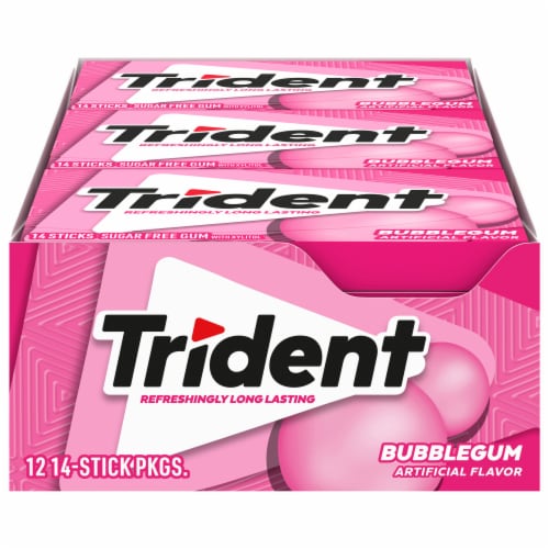 Trident Sugar Free Bubblegum Gum 12 Pk 14 Ct Kroger