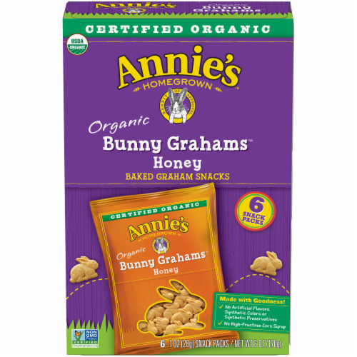 Annie's Organic Baked Bunny Grahams, 6 ct / 1 oz - Kroger Annie's Organic Baked Bunny Grahams, 6 ct / 1 oz - Kroger
