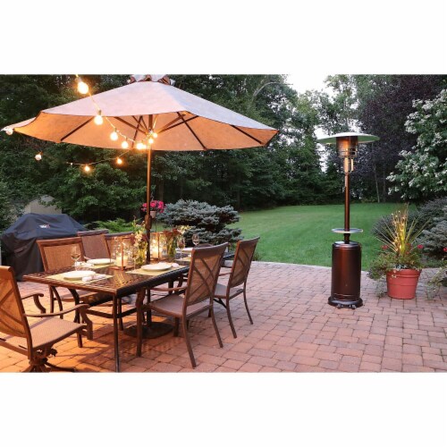 Hanover 7-Ft. 41000 BTU Steel Umbrella Propane Patio Heater in Hammer ... Hanover 7-Ft. 41000 BTU Steel Umbrella Propane Patio Heater in Hammer ...
