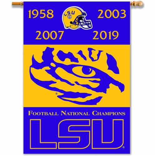 BSI Products 51903L 28 x 40 in. NCAA LSU Banner with Pole Sleeve Champ ... BSI Products 51903L 28 x 40 in. NCAA LSU Banner with Pole Sleeve Champ ...