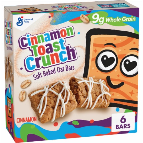 General Mills Cinnamon Toast Crunch Cereal Bars, 6 ct / 0.96 oz - Kroger General Mills Cinnamon Toast Crunch Cereal Bars, 6 ct / 0.96 oz - Kroger