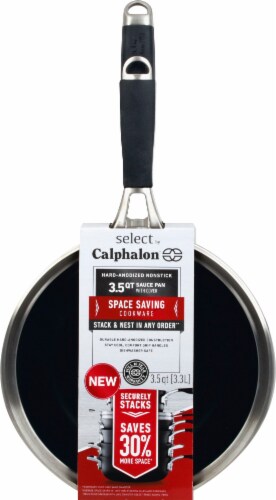 Calphalon Select Space Saving Hard Anodized Nonstick 3 5 Quart Sauce
