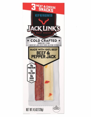 Jack Link's Cold Crafted Beef Stick & Pepper Jack Cheese Combo Snack, 3 ... Jack Link's Cold Crafted Beef Stick & Pepper Jack Cheese Combo Snack, 3 ...
