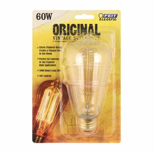 Feit Electric Original Vintage Style 60-Watt Light Bulb, 1 ct - Smith’s ... Feit Electric Original Vintage Style 60-Watt Light Bulb, 1 ct - Smith’s ...