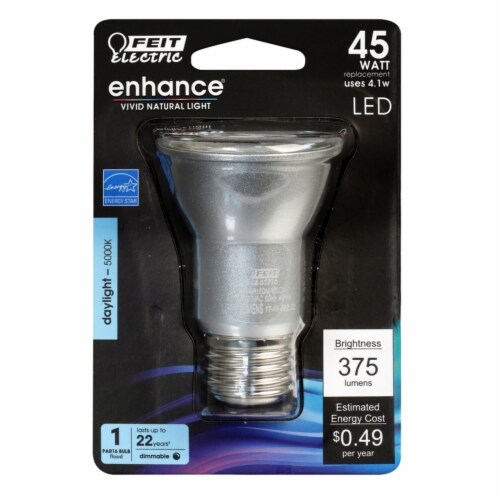 Feit Electric Enhance PAR16 E26 (Medium) LED Bulb Daylight 45 Watt ... Feit Electric Enhance PAR16 E26 (Medium) LED Bulb Daylight 45 Watt ...