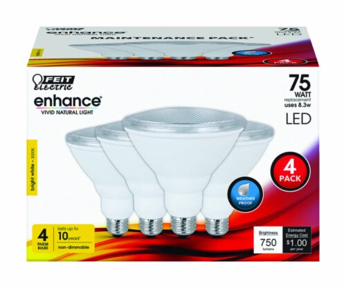 Feit Electric Enhance PAR38 E26 (Medium) LED Bulb Bright White 75 Watt ... Feit Electric Enhance PAR38 E26 (Medium) LED Bulb Bright White 75 Watt ...