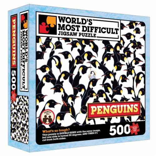 TDC Games World s Most Difficult Jigsaw Puzzle Penguins Double Sided 500 pcs. 1 unit Mariano s
