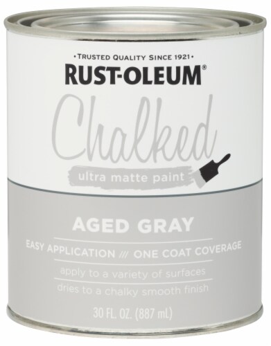 Rust-Oleum® Chalked Aged Gray Ultra Matte Paint, 30 fl oz - Kroger Rust-Oleum® Chalked Aged Gray Ultra Matte Paint, 30 fl oz - Kroger