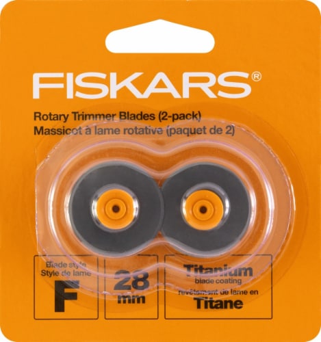 Fiskars Rotary Trimmer Titanium Blades 2/Pkg-28mm Straight, 1 - Kroger Fiskars Rotary Trimmer Titanium Blades 2/Pkg-28mm Straight, 1 - Kroger