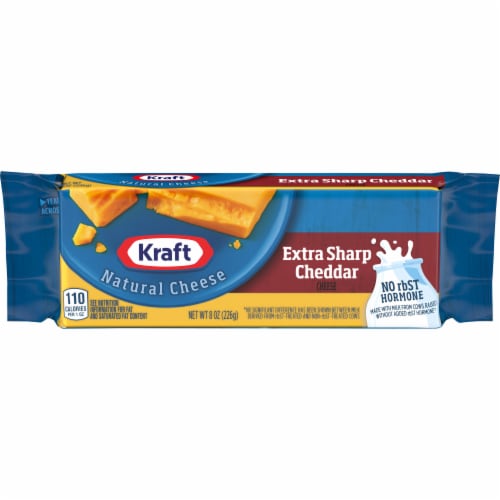 Kraft Extra Sharp Cheddar Block Cheese, 8 oz - Kroger Kraft Extra Sharp Cheddar Block Cheese, 8 oz - Kroger