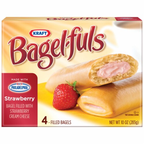 Kraft Bagel Fuls Strawberry Cream Cheese Filled Bagels 4 Ct 25 Oz Dillons Food Stores