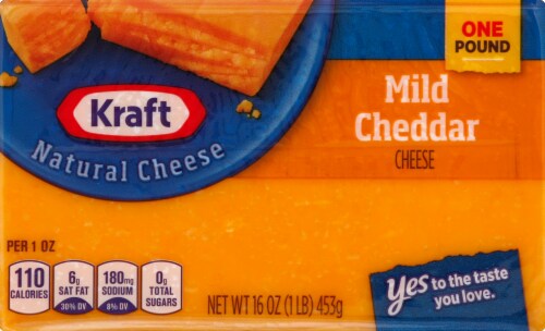 Kraft Mild Cheddar Natural Cheese Block, 16 oz - Kroger Kraft Mild Cheddar Natural Cheese Block, 16 oz - Kroger