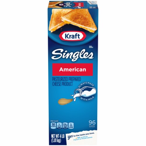 Kraft Singles American Cheese Slices, 96 ct / 4 lb - Kroger Kraft Singles American Cheese Slices, 96 ct / 4 lb - Kroger