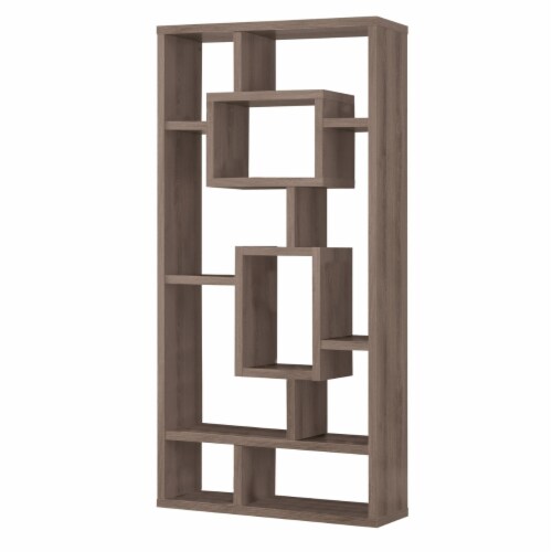 Splendid Geometric Cubed Rectangular Bookcase, Gray - Saltoro Sherpi ... Splendid Geometric Cubed Rectangular Bookcase, Gray - Saltoro Sherpi ...