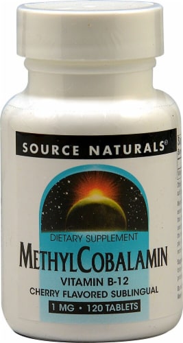 Source Naturals Methylcobalamin Vitamin B12 Cherry Lozenges 1mg 120 Ct
