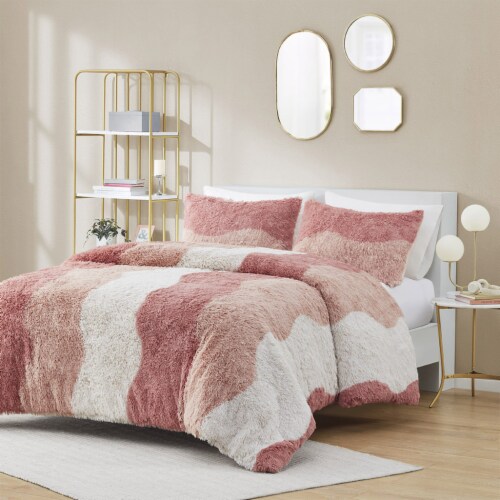 Cassie Ombre Shaggy Faux Fur Comforter Set 1 Unit Fred Meyer