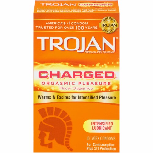 Trojan Charged Orgasmic Pleasure Intensified Lubricant Latex Condoms ... Trojan Charged Orgasmic Pleasure Intensified Lubricant Latex Condoms ...