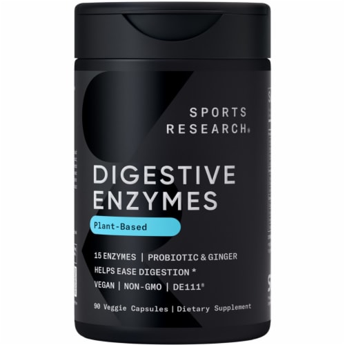 Sports Research Plant-Based Digestive Enzymes - 90 Veggie Capsules, 90 ... Sports Research Plant-Based Digestive Enzymes - 90 Veggie Capsules, 90 ...