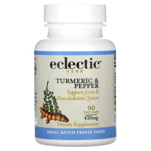 Eclectic Herb Freeze Dried Turmeric And Pepper 430 Mg 90 Veg Caps 90